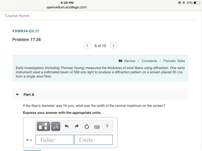 Solved 4:29 PM openvellum.ecollege.com Course Home | Chegg.com
