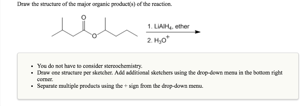 Solved Draw the structure of the major organic product(s) of | Chegg.com