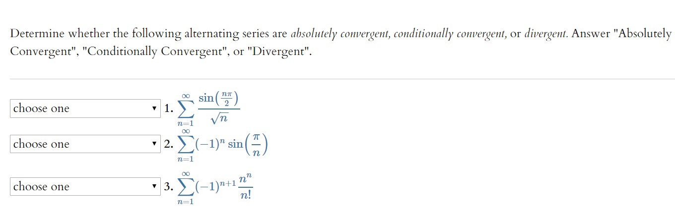 Solved Determine whether the following alternating series | Chegg.com