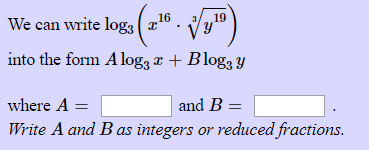 Solved We can write logsy into the form Alog3 " +Blog3 y | Chegg.com