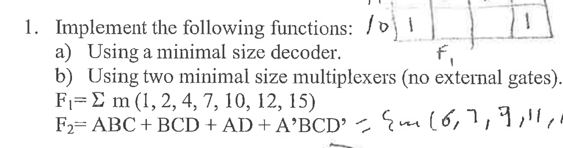 Solved 1 1. Implement the following functions: 101 a) Using | Chegg.com