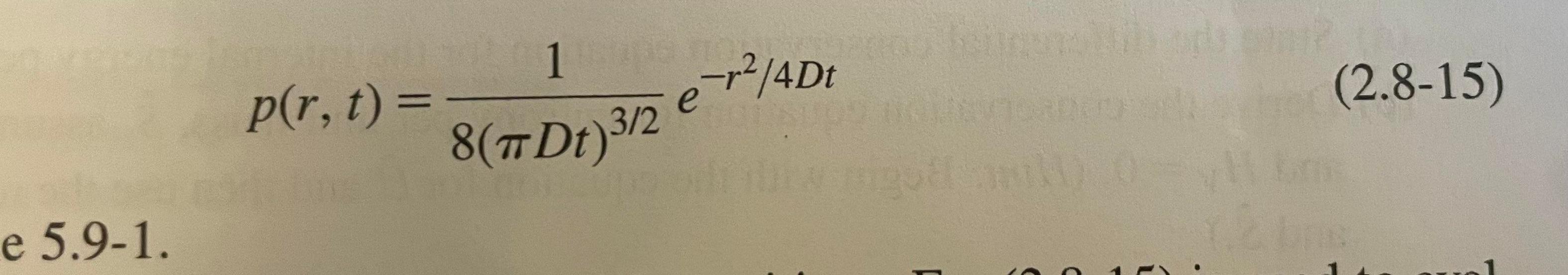 Solved 2-9. Effective Diffusivity for Relative Motion of Two | Chegg.com