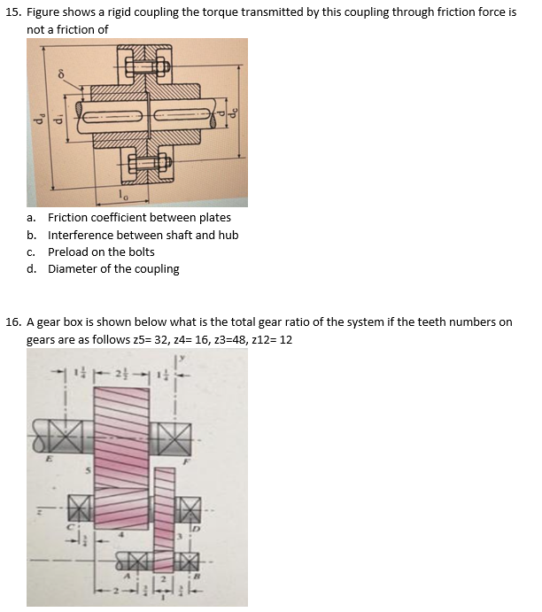 Solved 15. Figure shows a rigid coupling the torque | Chegg.com
