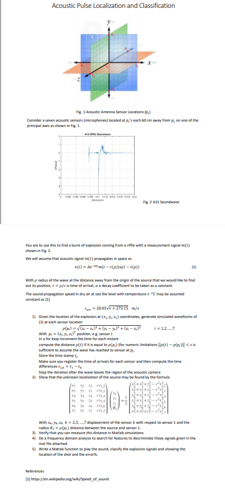 Acoustic Pulse Localization and Classification Fig. 1 | Chegg.com