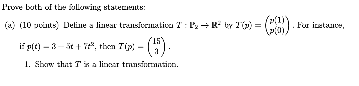 Solved Prove both of the following statements: For instance, | Chegg.com