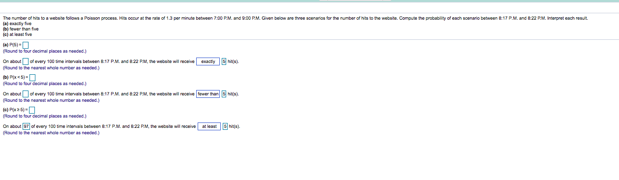 Solved The number of hits to a website follows a Poisson | Chegg.com