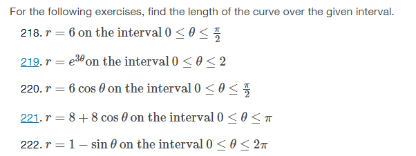 Solved For the following exercises, find the length of the | Chegg.com