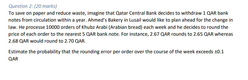 Solved To save on paper and reduce waste, imagine that Qatar | Chegg.com