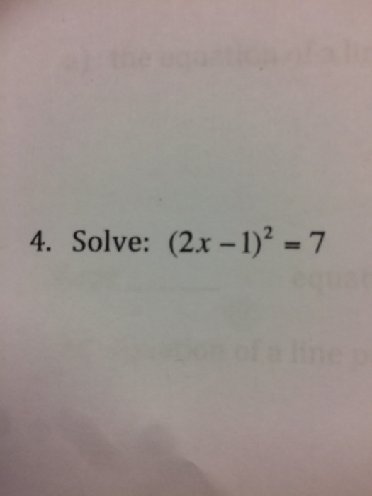 Solved Solve 2x 1 2 7