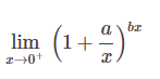 Solved limx→0+(1+ax)bx | Chegg.com