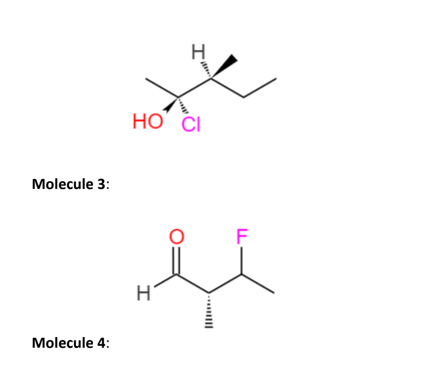 Solved Molecule 3 : Molecule 4: | Chegg.com
