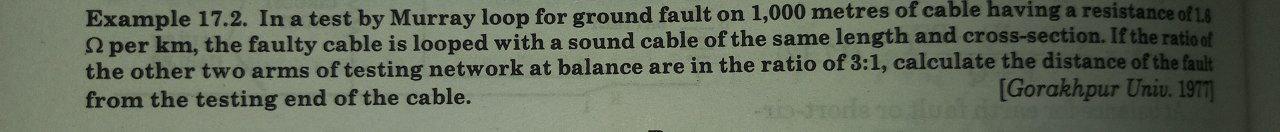 Solved Example 17.2. In a test by Murray loop for ground | Chegg.com
