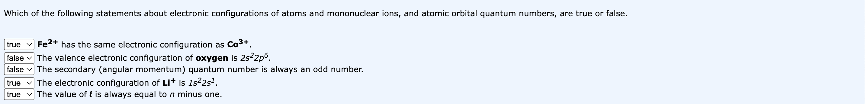 Solved Which of the following statements about electronic | Chegg.com