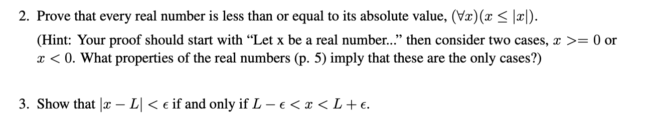 Solved 2. Prove that every real number is less than or equal | Chegg.com