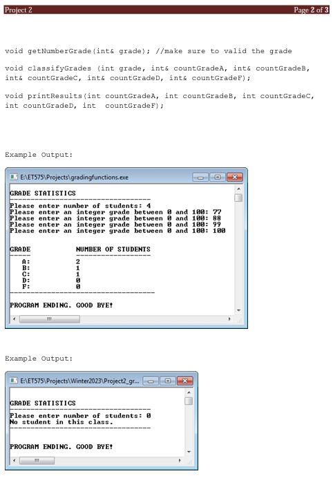 Solved Using c++, how can i get all "example outputs" with | Chegg.com