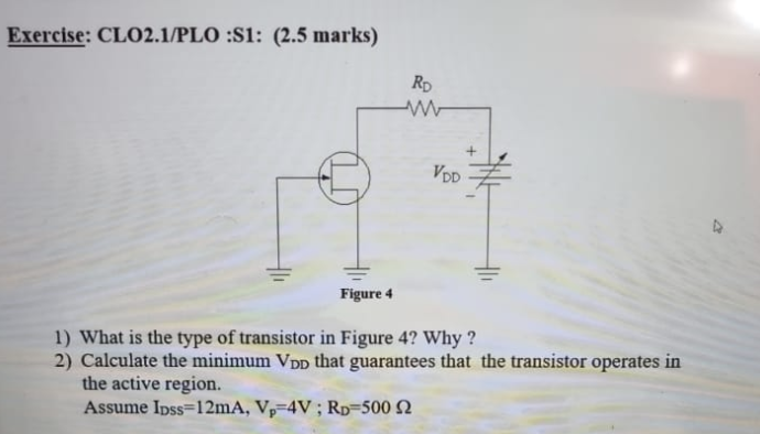 Solved Exercise: CLO2.1/PLO :S1: (2.5 marks) Rp + VpD 孝 | Chegg.com
