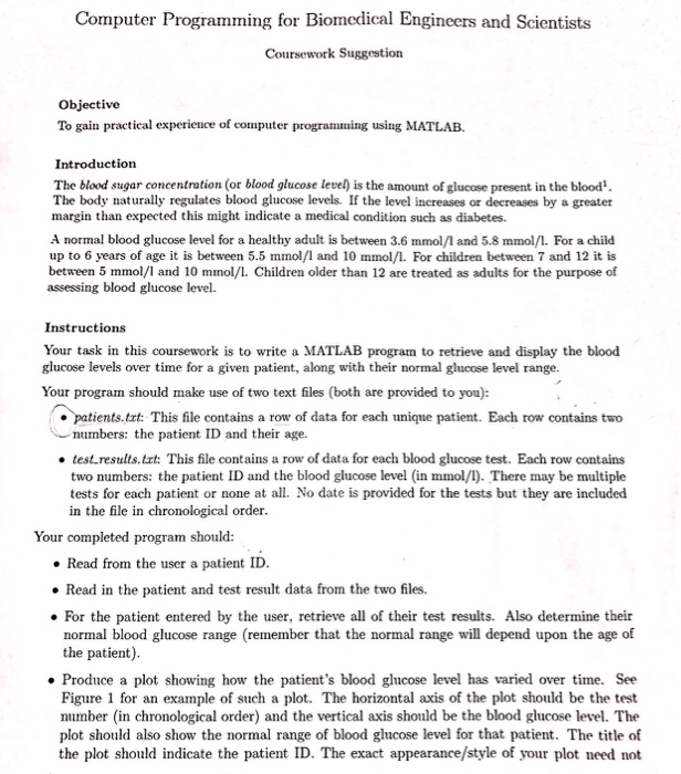 Solved Computer Programming for Biomedical Engineers and | Chegg.com