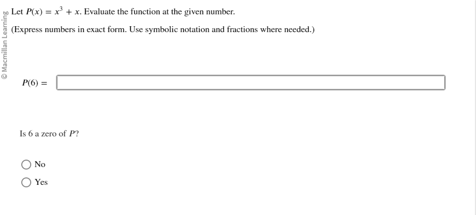Solved Let P(x)=x3+x. Evaluate the function at the given | Chegg.com