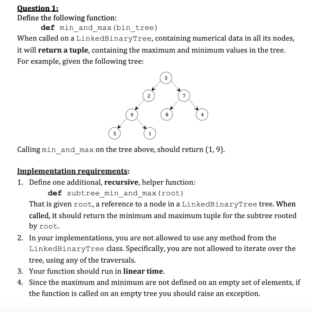 Solved Question 1: Define the following function: def | Chegg.com