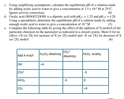c. Using simplifying assumptions, calculate the | Chegg.com