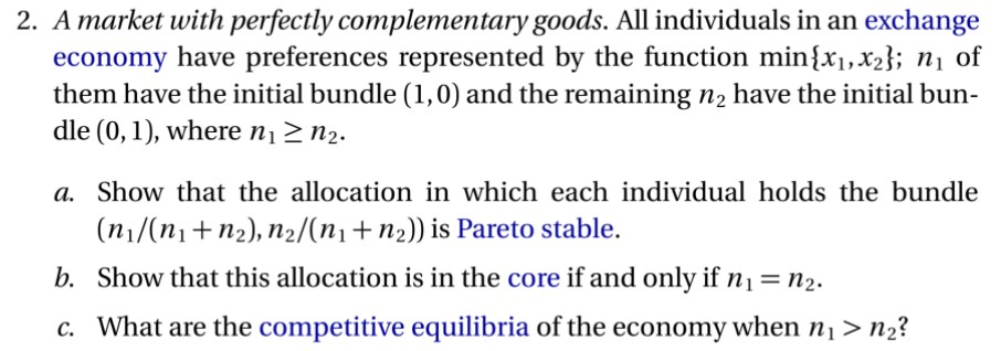 2. A market with perfectly complementary goods. All | Chegg.com