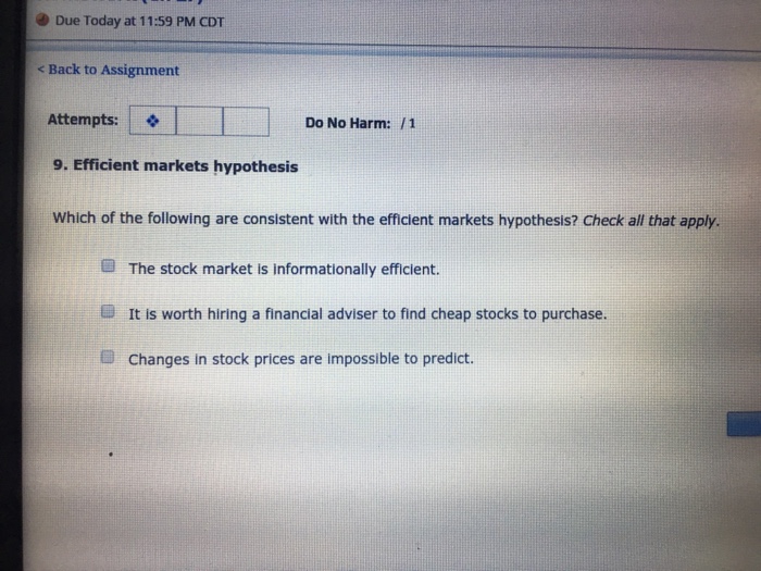 Solved Due Today at 11:59 PM CDT k Back to Assignment | Chegg.com