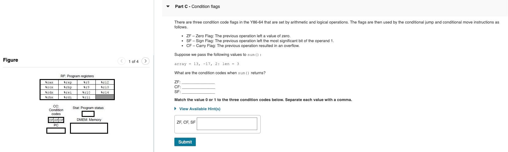 Solved Figure Brax 8rcx rdx rbx RF: Program registers rsp | Chegg.com