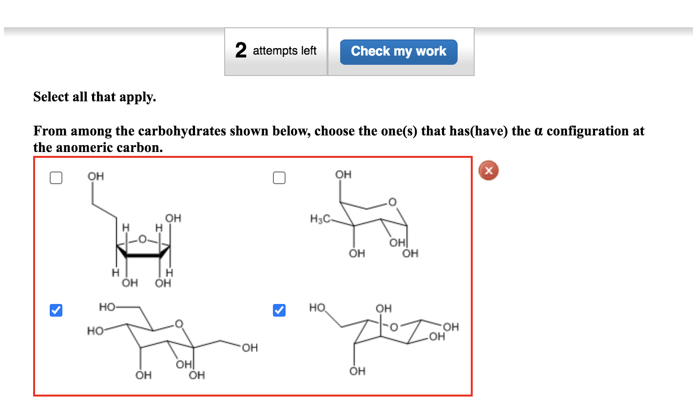 Solved 2 attempts left Check my work Select all that apply. | Chegg.com