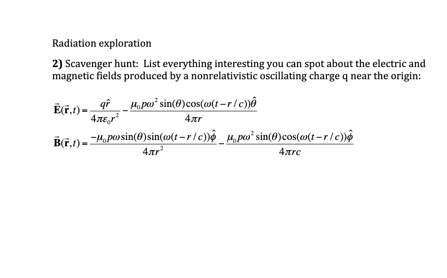 Solved Radiation exploration 2) Scavenger hunt: List | Chegg.com