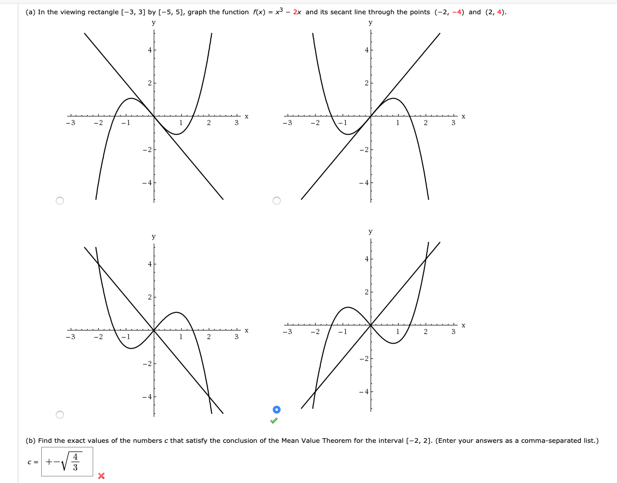 Solved (a) In the viewing rectangle (-3, 3] by [-5,5), graph | Chegg.com