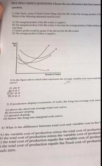 Solved MULTIPLE CHOICE QUESTIONS: Choose the one alternative | Chegg.com