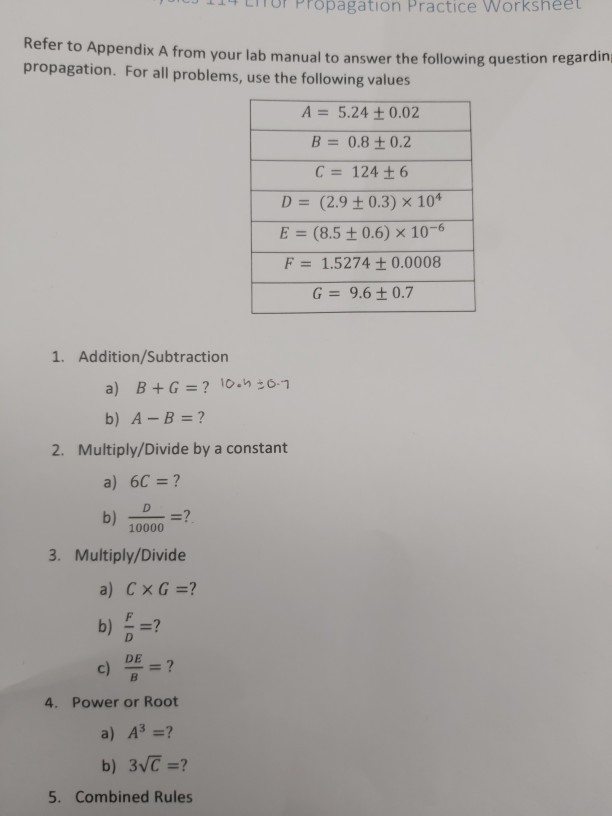 Solved DIC 114 LITUP Propagation Practice Worksheet Refer to | Chegg.com
