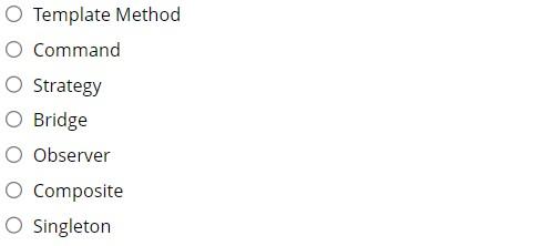 Solved Which pattern is used in the following | Chegg.com