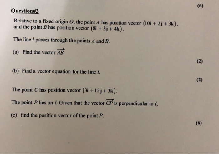 Solved Question#3 Relative to a fixed origin O, the point A | Chegg.com