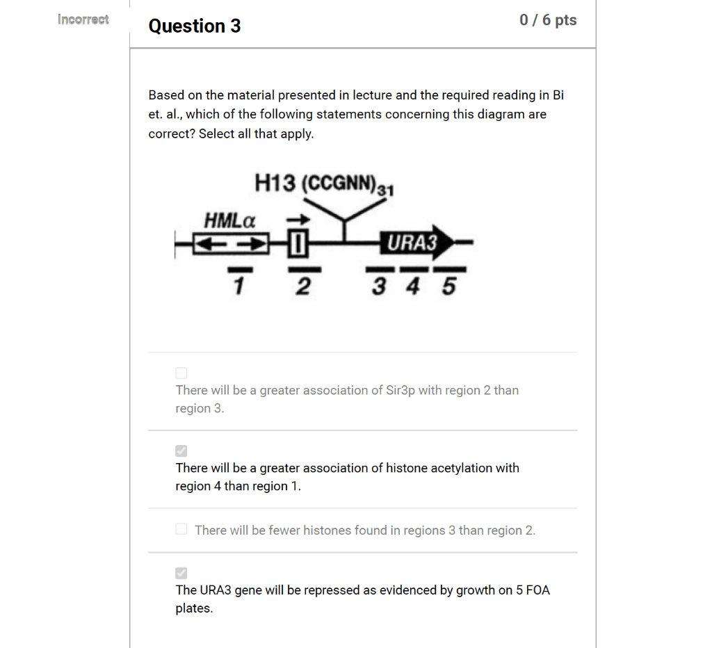 Solved Incorrect Question 3 0/6 pts Based on the material | Chegg.com