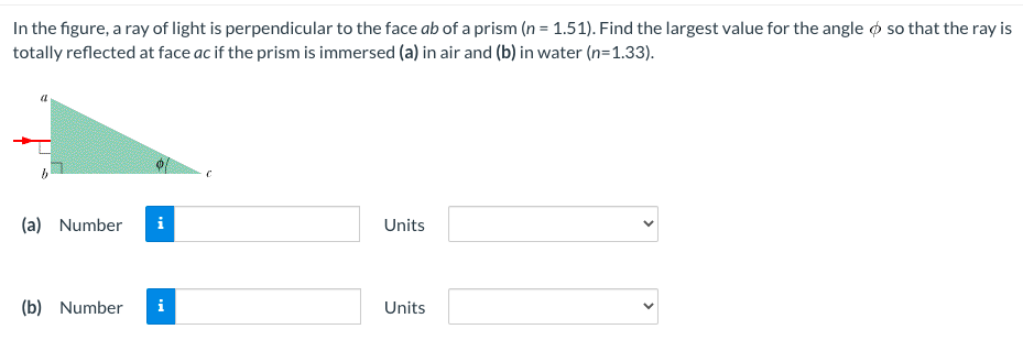 Solved In the figure, a ray of light is perpendicular to the | Chegg.com