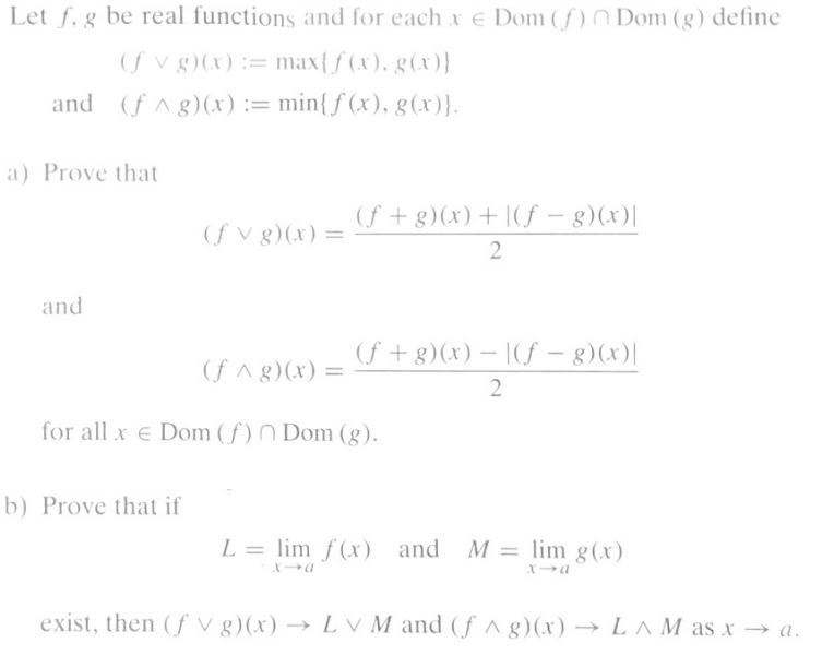 Solved Let f,g be real functions and for each | Chegg.com
