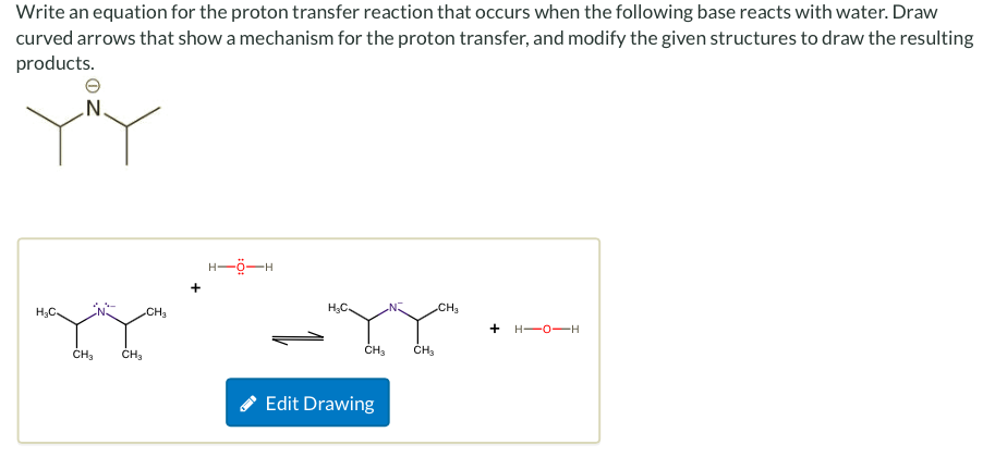 Solved Write An Equation For The Proton Transfer Reaction