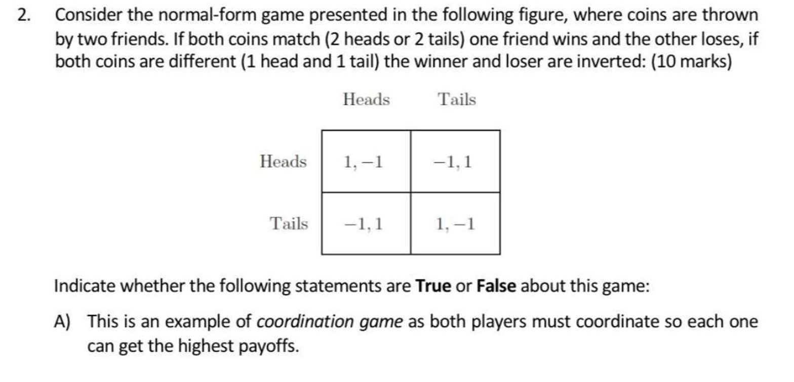 Solved Consider the normal-form game presented in the | Chegg.com