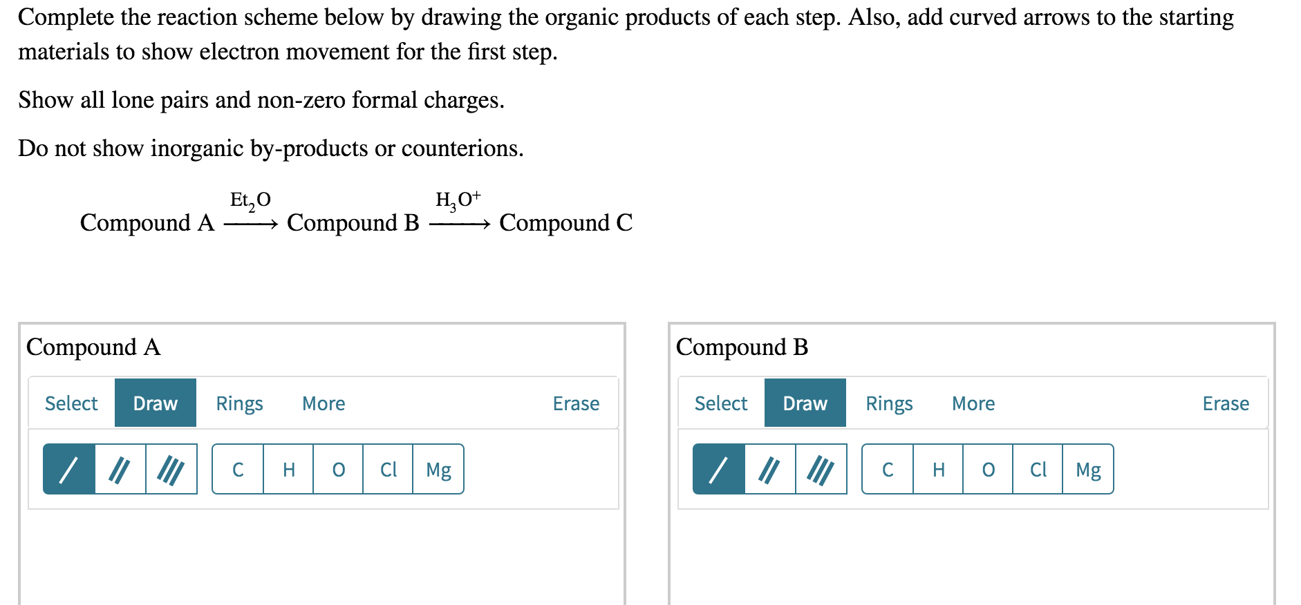 Solved Complete the reaction scheme below by drawing the | Chegg.com