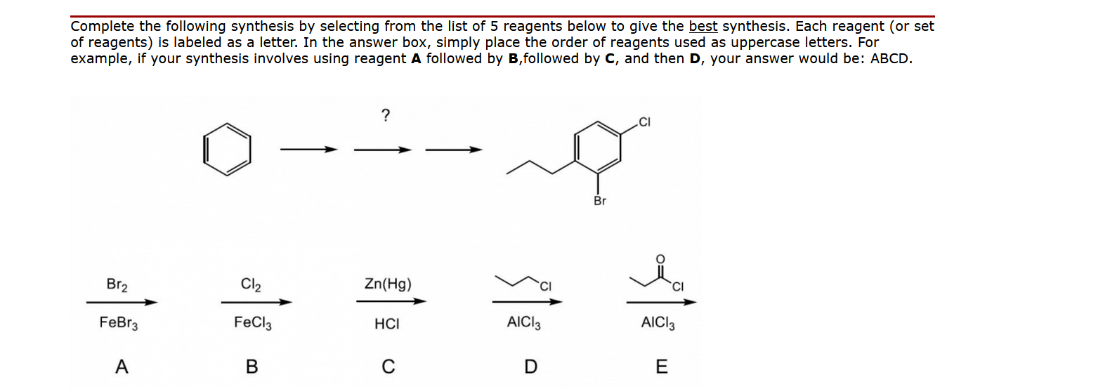 Solved Complete the following synthesis by selecting from | Chegg.com