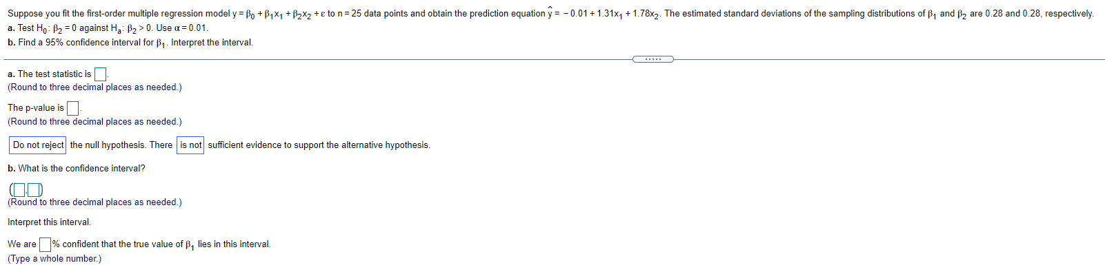 Solved Suppose you fit the first-order multiple regression | Chegg.com