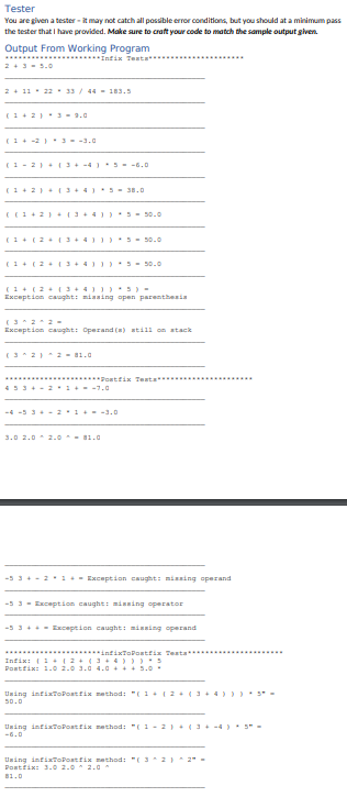 Solved I am looking for an infix evaluator in java. | Chegg.com