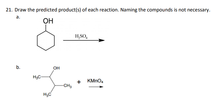 Solved 21. Draw the predicted product(s) of each reaction. | Chegg.com