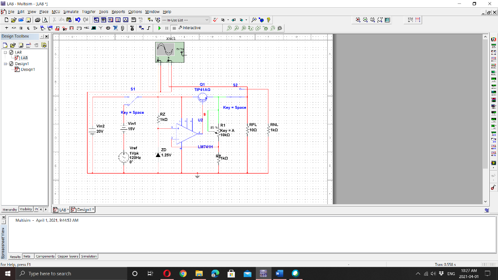 Solved LAB Multisim - (LAB "I Elle Edit View Place MCU | Chegg.com