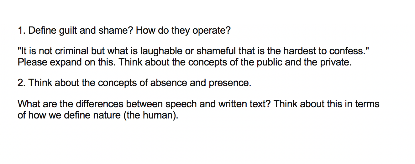 1. Define guilt and shame? How do they operate? "It | Chegg.com