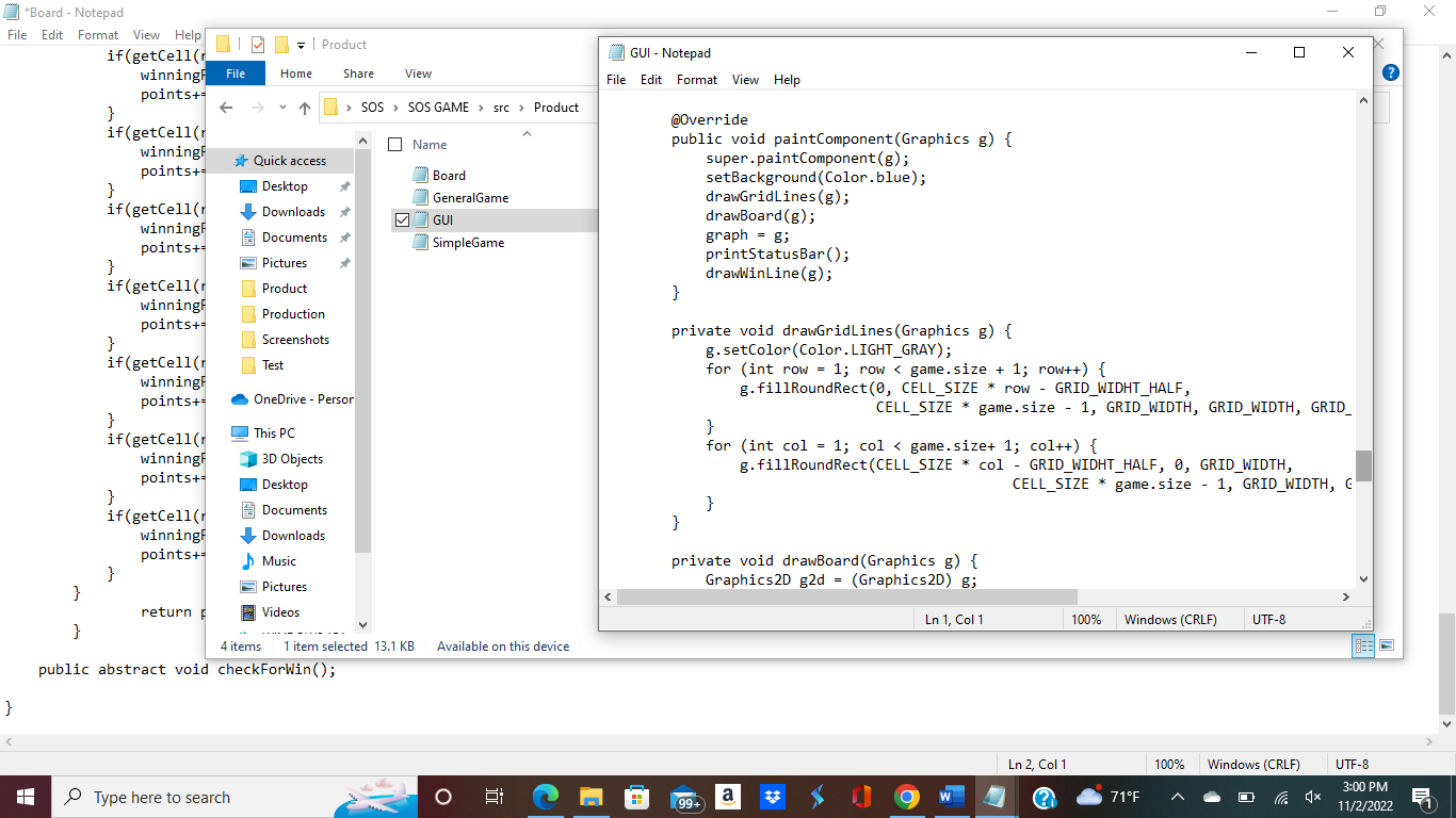 *Board - Notepad File Edit Format View HelpGUI - | Chegg.com