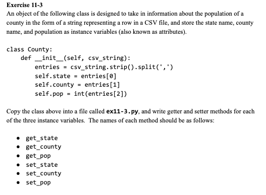 Solved Python help: Copy the class above into a file | Chegg.com Solved Python help: Copy the class above into a file | Chegg.com