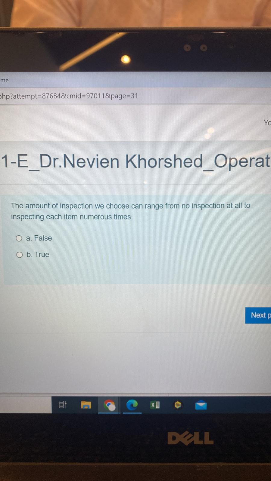 Solved The amount of inspection we choose can range from no | Chegg.com