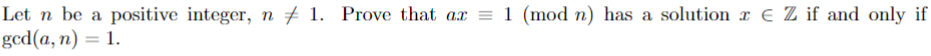Solved Let n be a positive integer, n =1. Prove that | Chegg.com